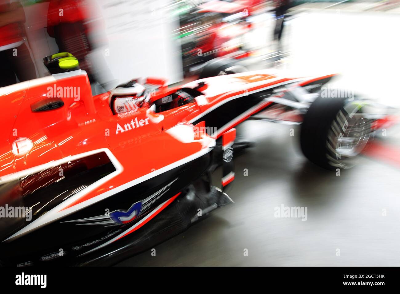 Marussia f1 team mr02 leaves pits hi-res stock photography and images ...