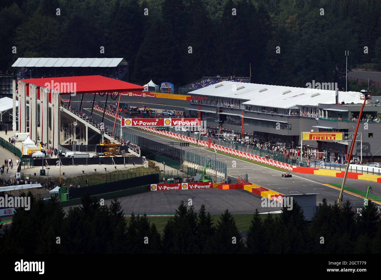 Sebastian Vettel (GER) Red Bull Racing RB9. Belgian Grand Prix, Friday ...