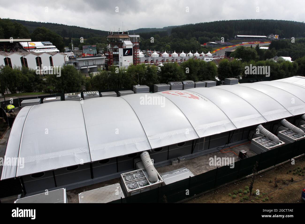 F1 Communications building. Belgian Grand Prix, Sunday 25th August 2013 ...
