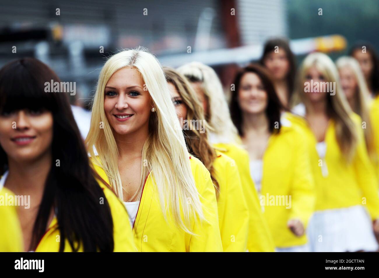 Shell Grid girls. Belgian Grand Prix, Sunday 25th August 2013. Spa ...