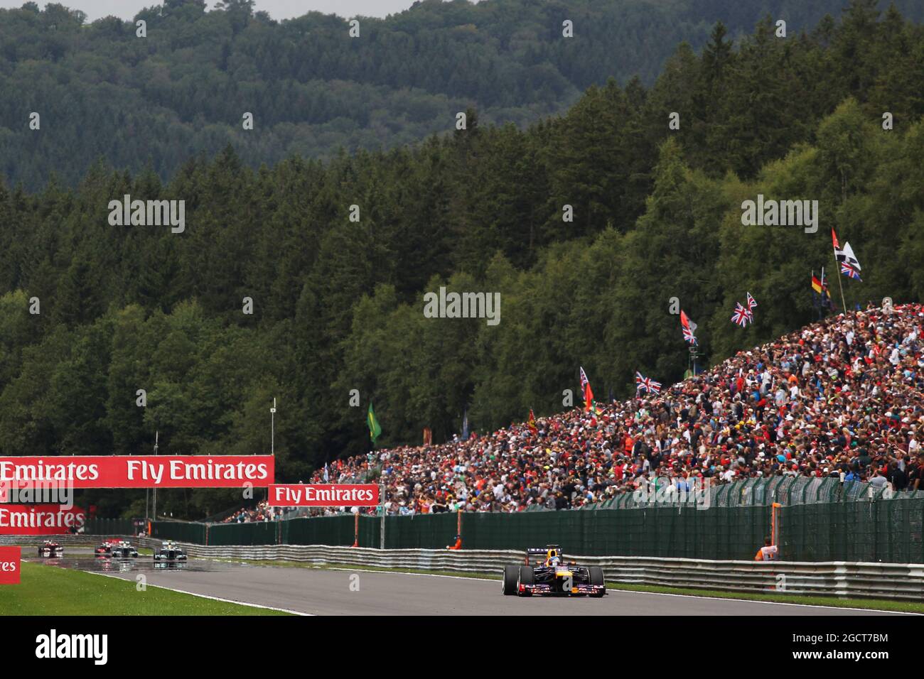 Sebastian Vettel (GER) Red Bull Racing RB9. Belgian Grand Prix, Sunday ...