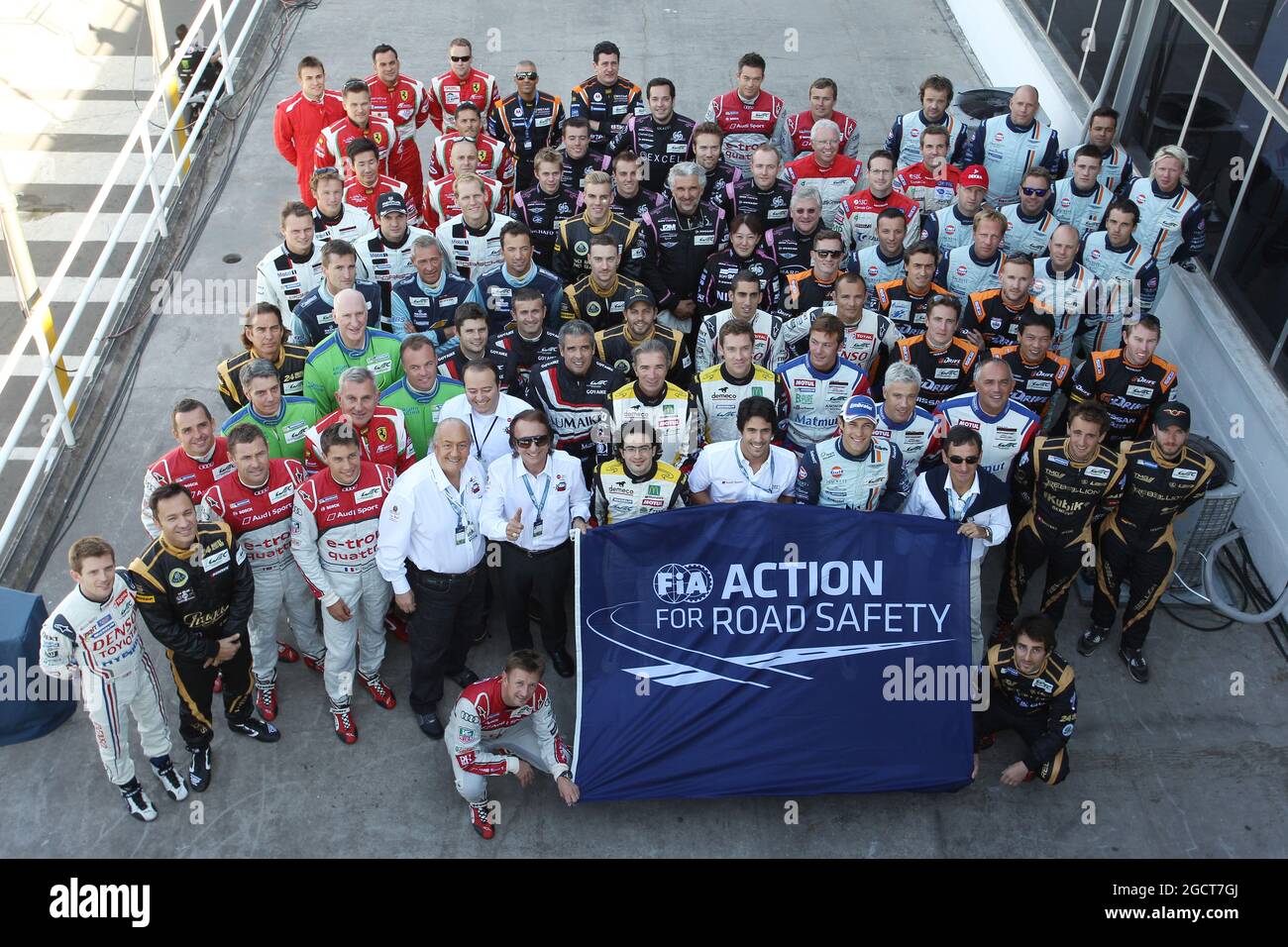 Drivers group photo for the FIA Action for Road Safety. FIA World ...