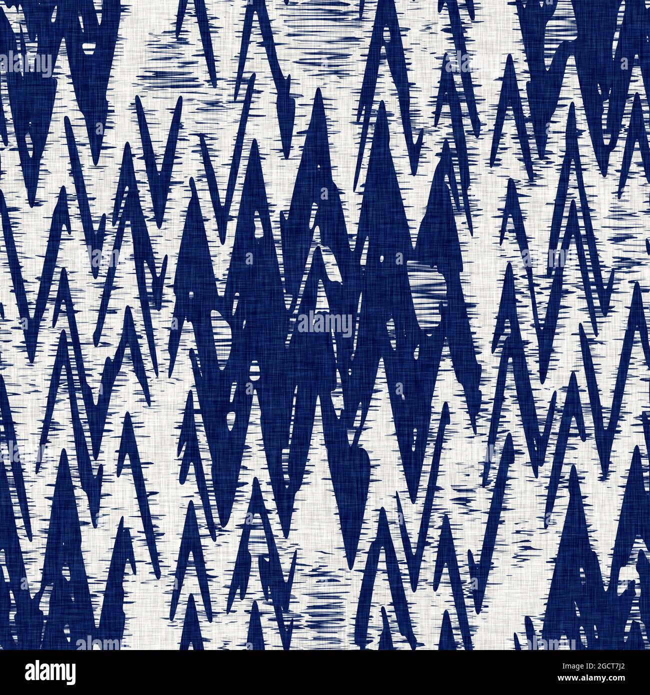 Indigo dyed fabric geo shape pattern texture. Seamless textile fashion ...