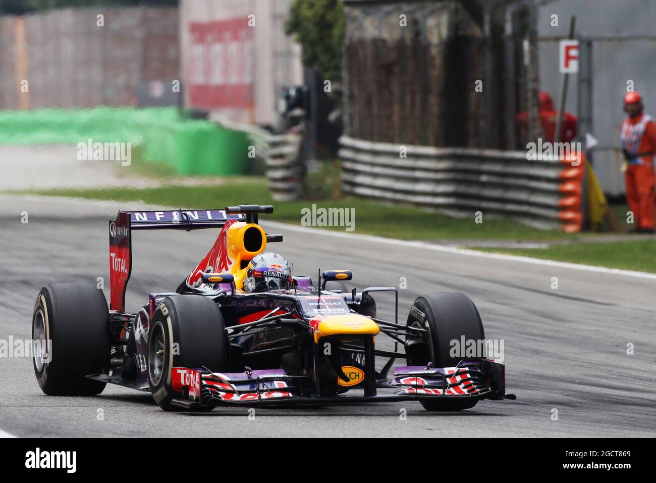 Sebastian Vettel (GER) Red Bull Racing RB9. Italian Grand Prix, Sunday ...