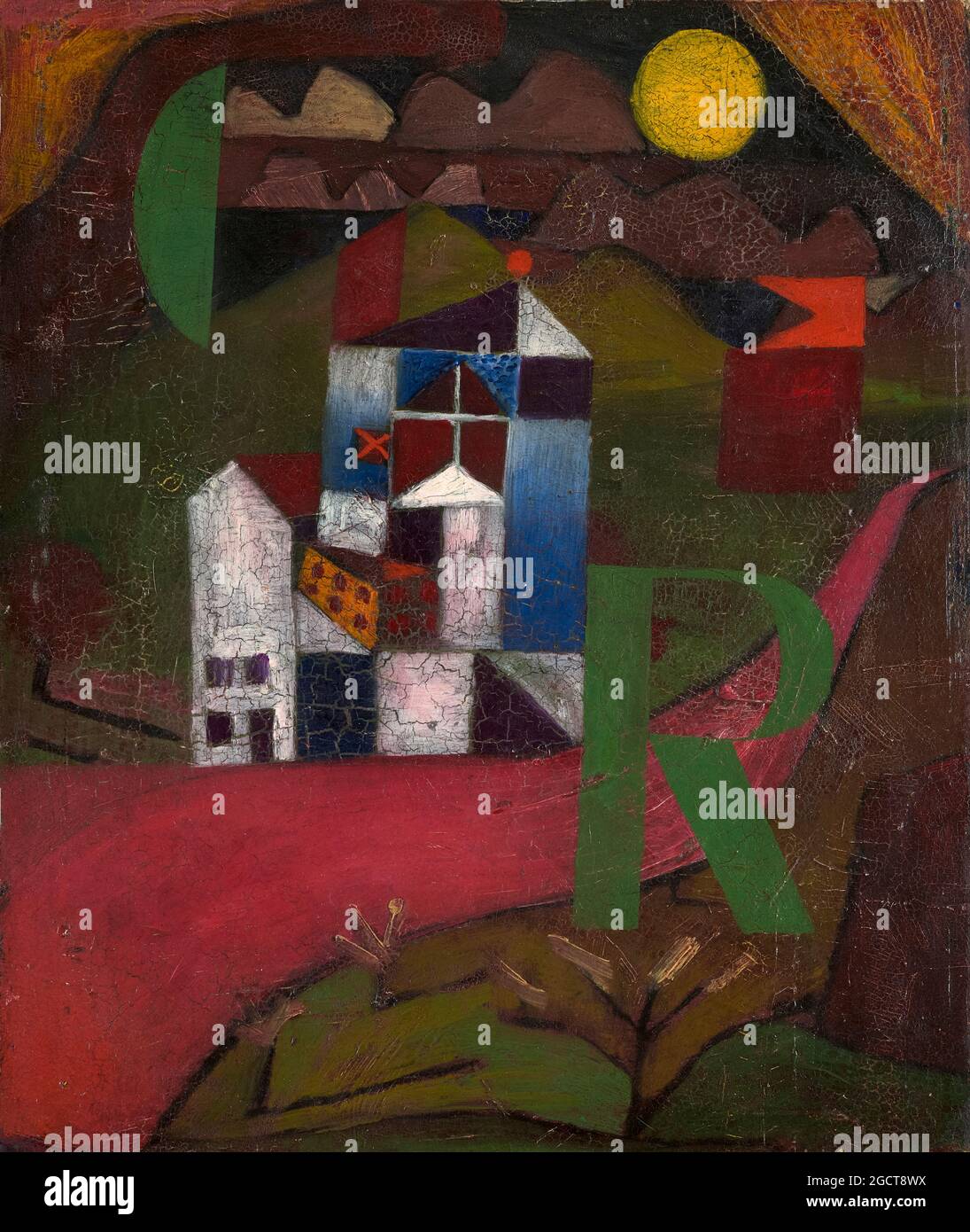 Paul Klee, Villa R (House at the roadside), abstract painting, 1919 ...