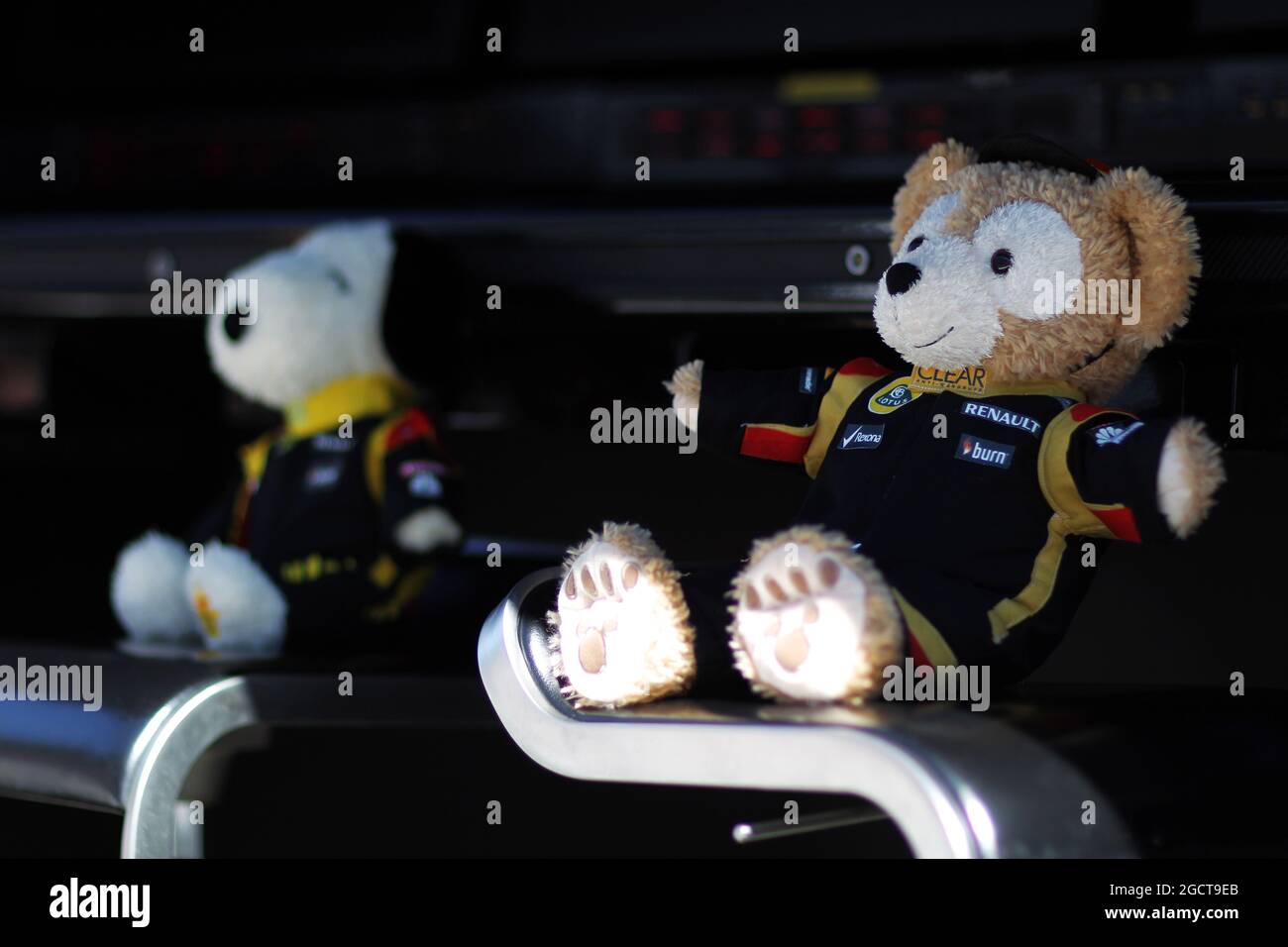 Lotus f1 team mascots on pit gantry hi-res stock photography and images ...