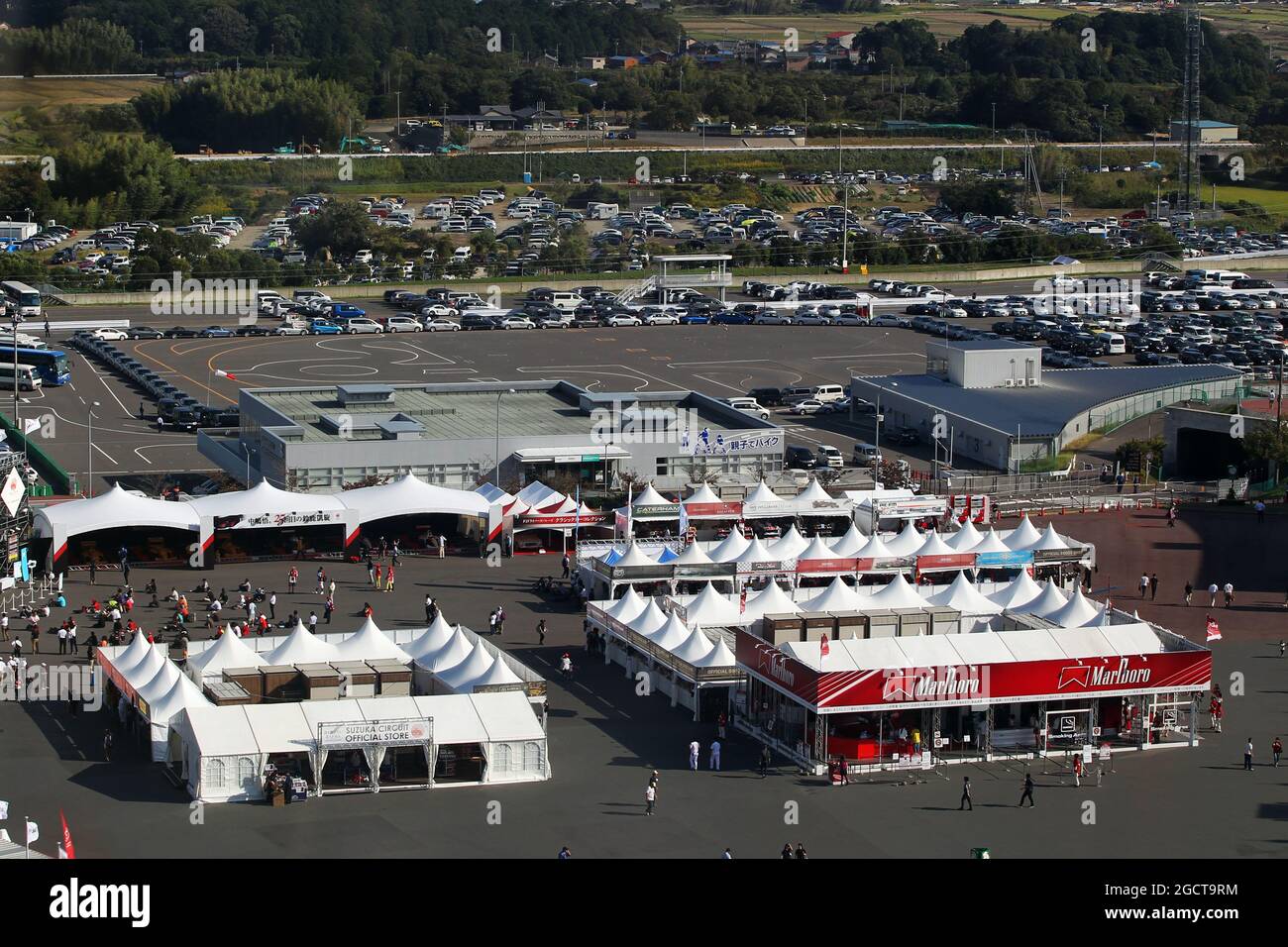 An aerial view of the circuit and surrounding area. Japanese Grand Prix ...