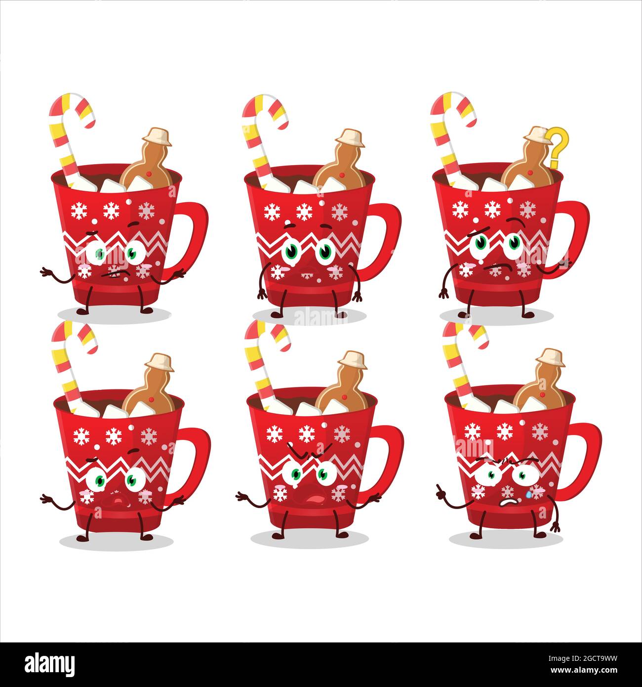 Cartoon character of hot chocolate with gingerbread with what ...