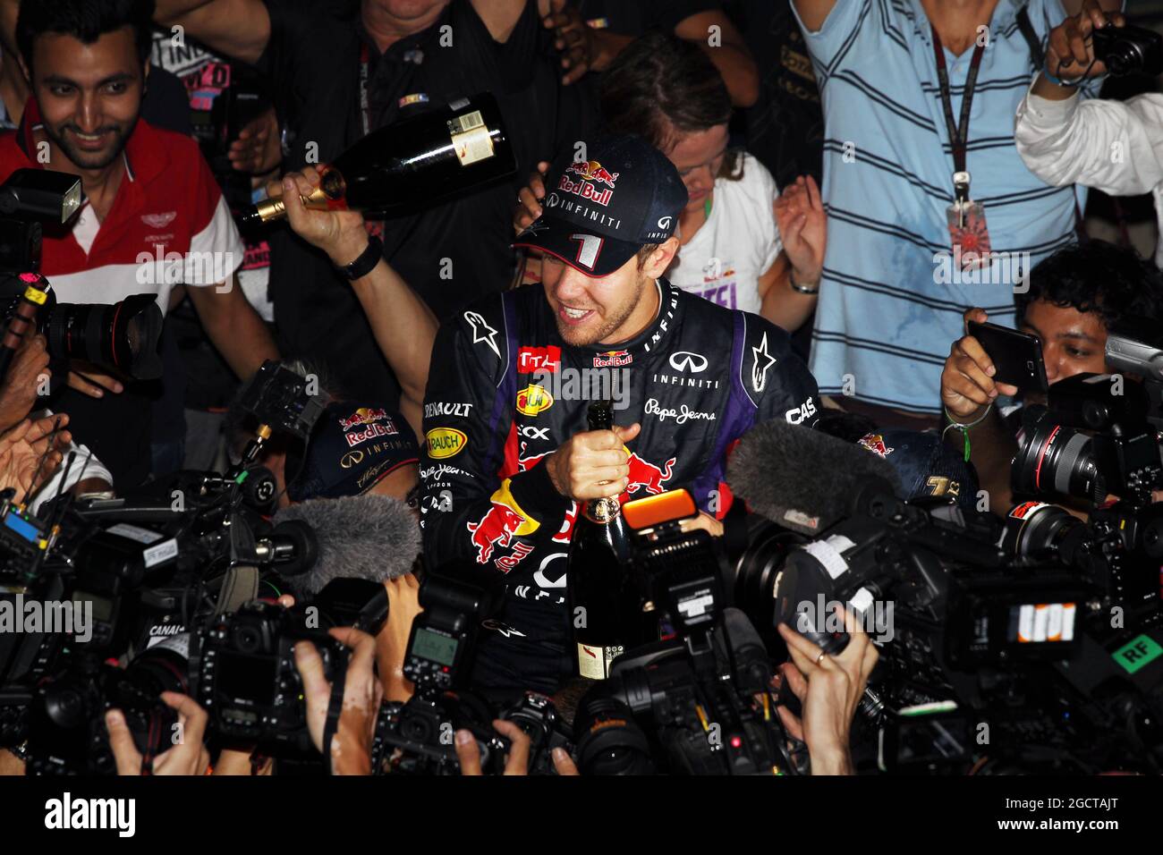 Race winner and World Champion Sebastian Vettel (GER) Red Bull Racing ...