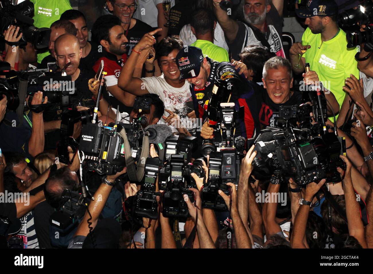 Race winner and World Champion Sebastian Vettel (GER) Red Bull Racing ...