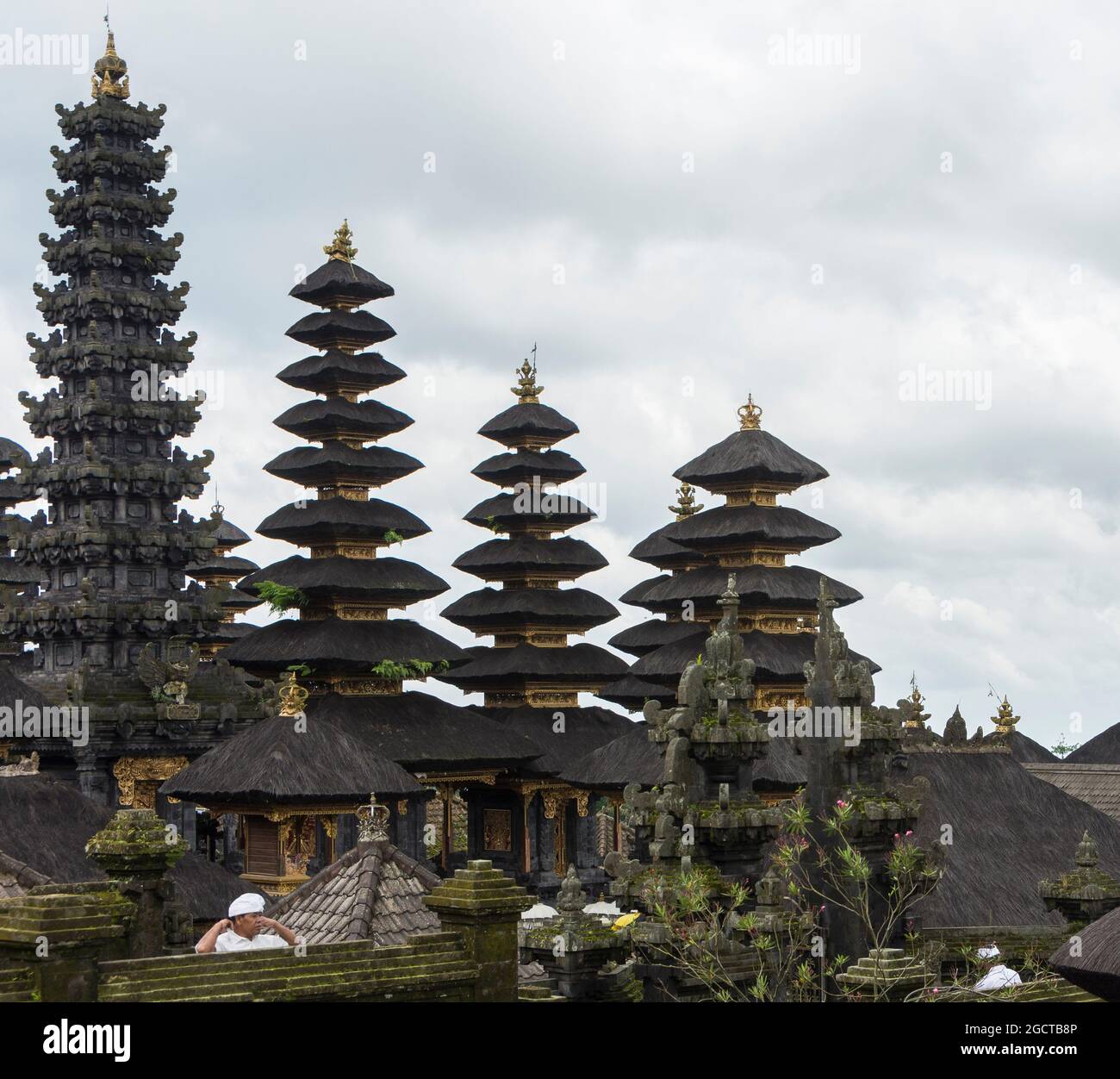 Meru towers of the holy Besakih temple. Bali, Indonesia Stock Photo - Alamy