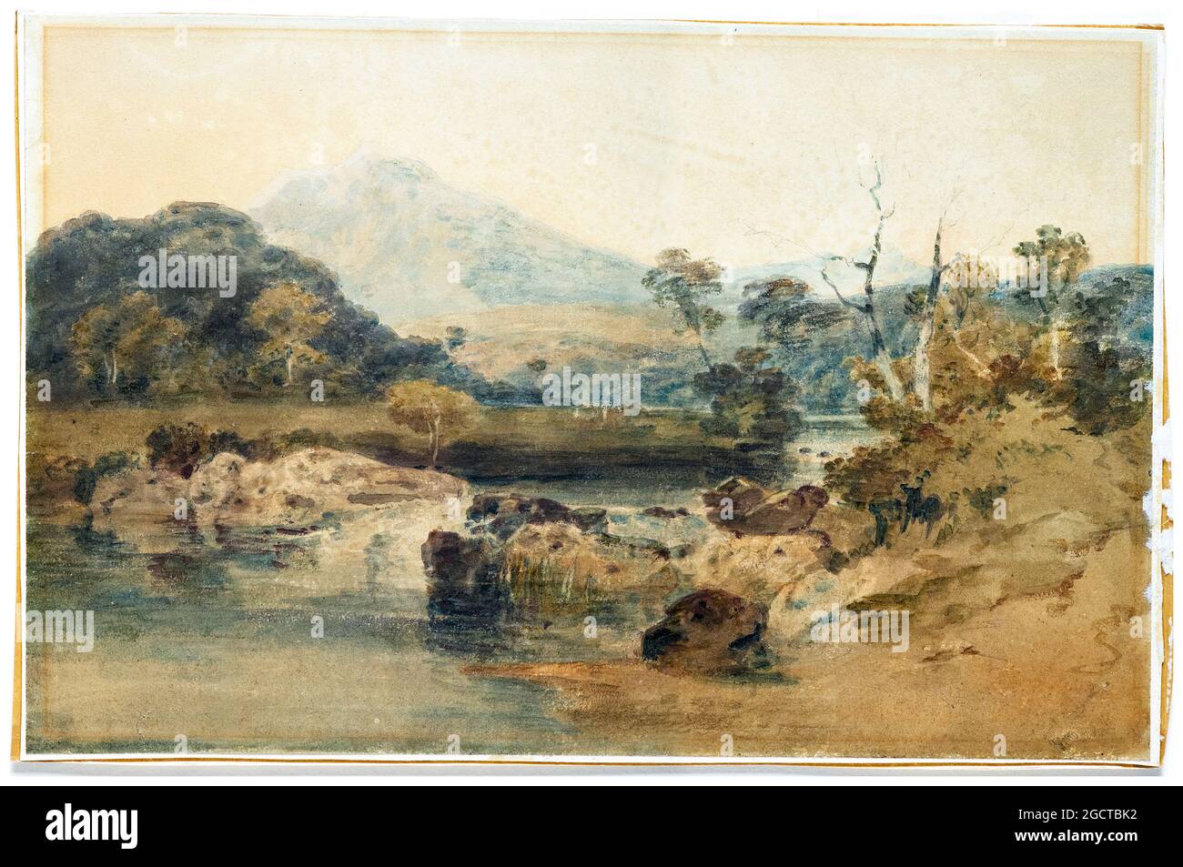 JMW Turner, Snowdon from Beddgelert, landscape painting, circa 1798 ...