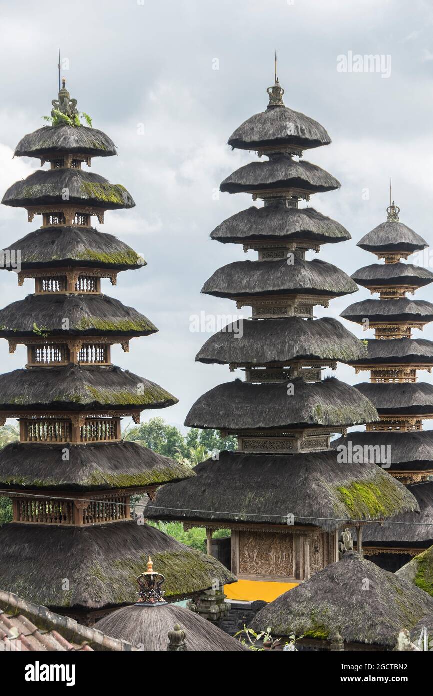 Meru towers of the holy Besakih temple. Bali, Indonesia Stock Photo - Alamy