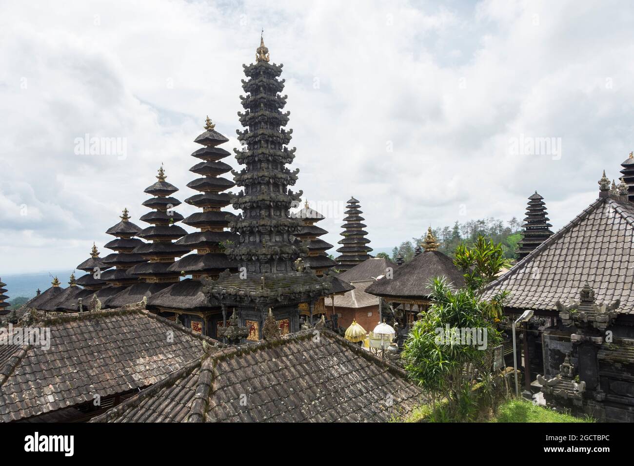 Meru towers of the holy Besakih temple. Bali, Indonesia Stock Photo - Alamy