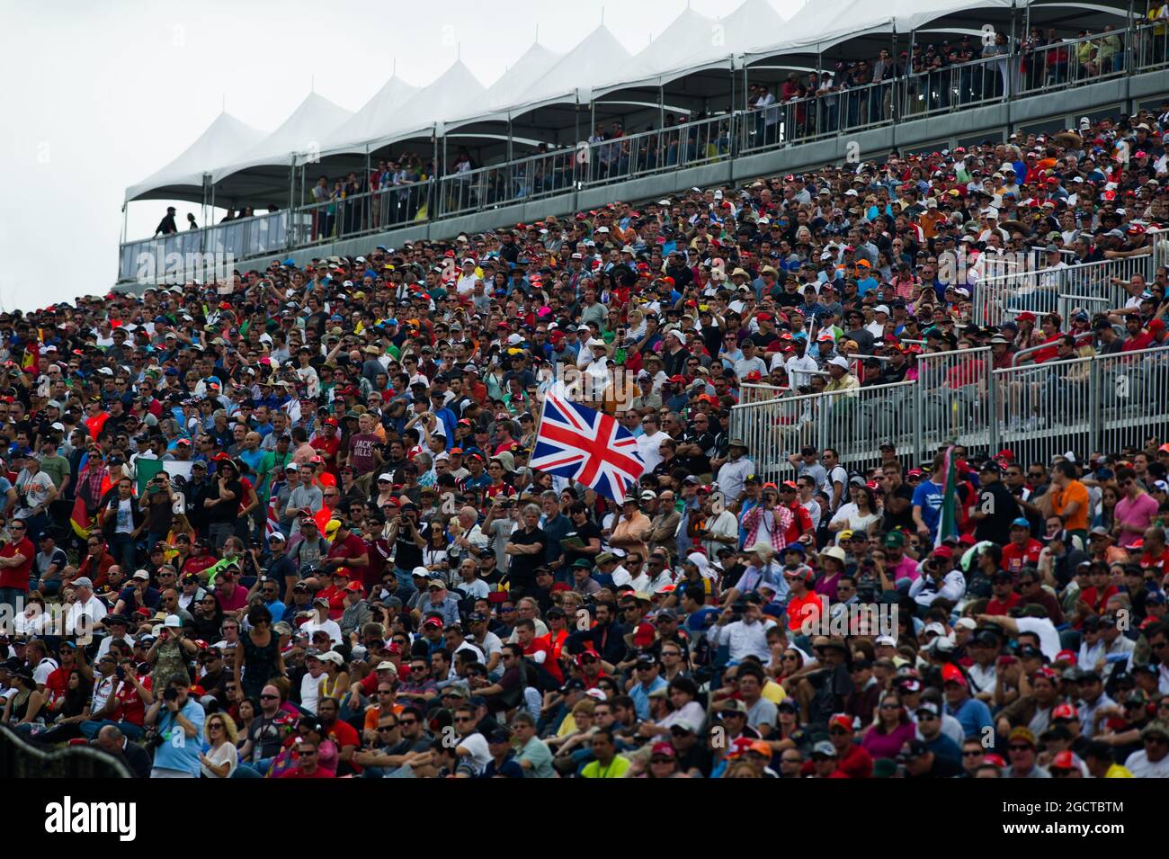 British flag in the grandstand. United States Grand Prix, Saturday 16th ...