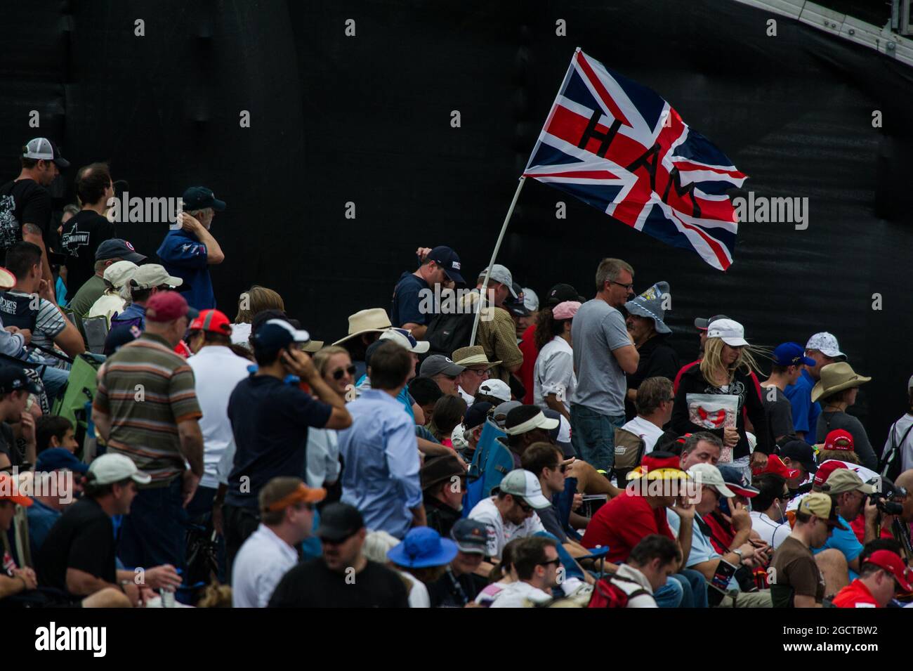 Mercedes amg f1 fans flag hi-res stock photography and images - Alamy