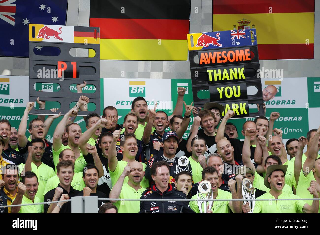 Red bull racing rb9 team mate mark webber hi-res stock photography and ...