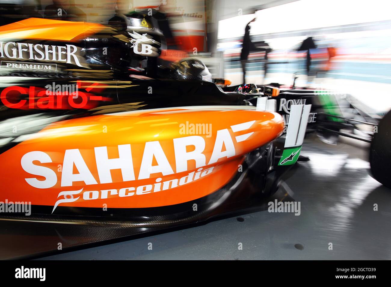 Sergio Perez (MEX) Sahara Force India F1 VJM07 leaves the pits. Formula ...