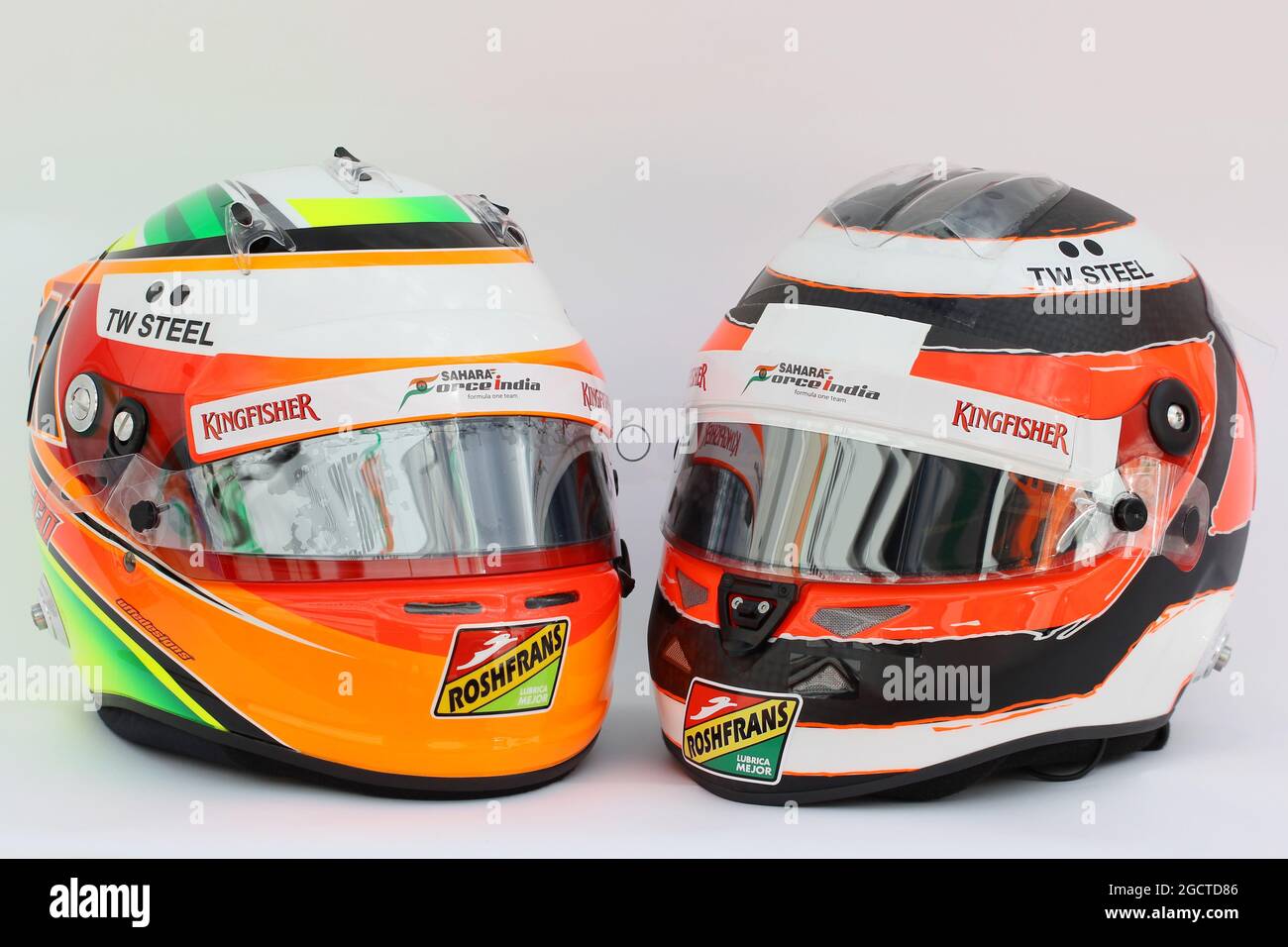 The helmets of sergio perez hi-res stock photography and images - Alamy