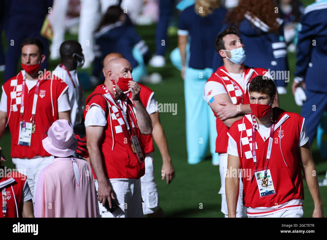 Croatia Water Polo player Luka Bukic (CRO) and other members of the ...
