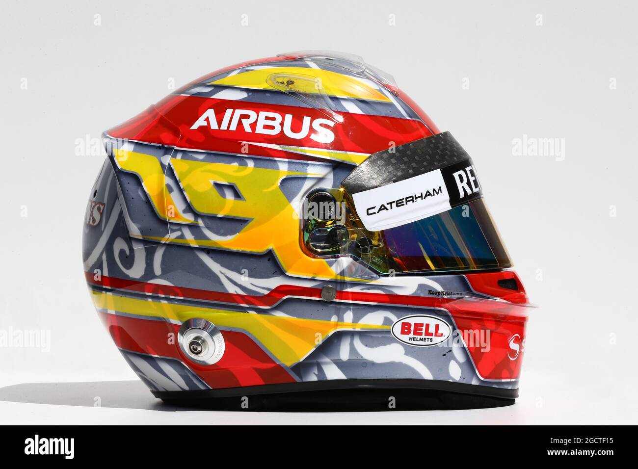 The helmet of Robin Frijns (NLD) Caterham Test and Reserve Driver ...