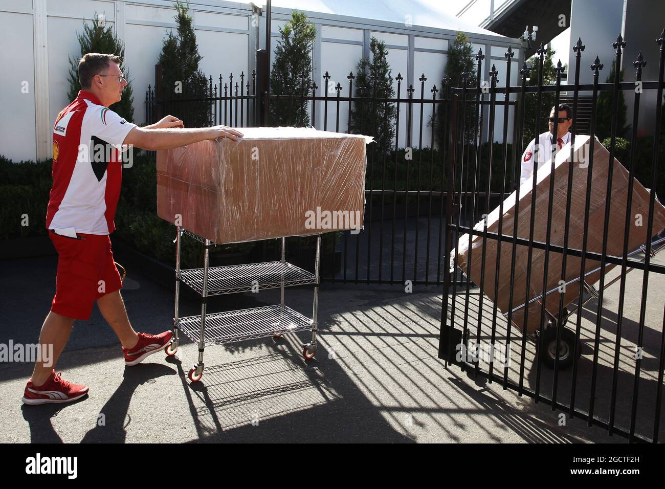 Ferrari deliver freight to paddock hi-res stock photography and images ...