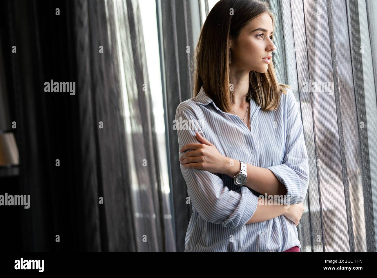 People and hope concept. Close up portrait of beautiful woman Stock ...