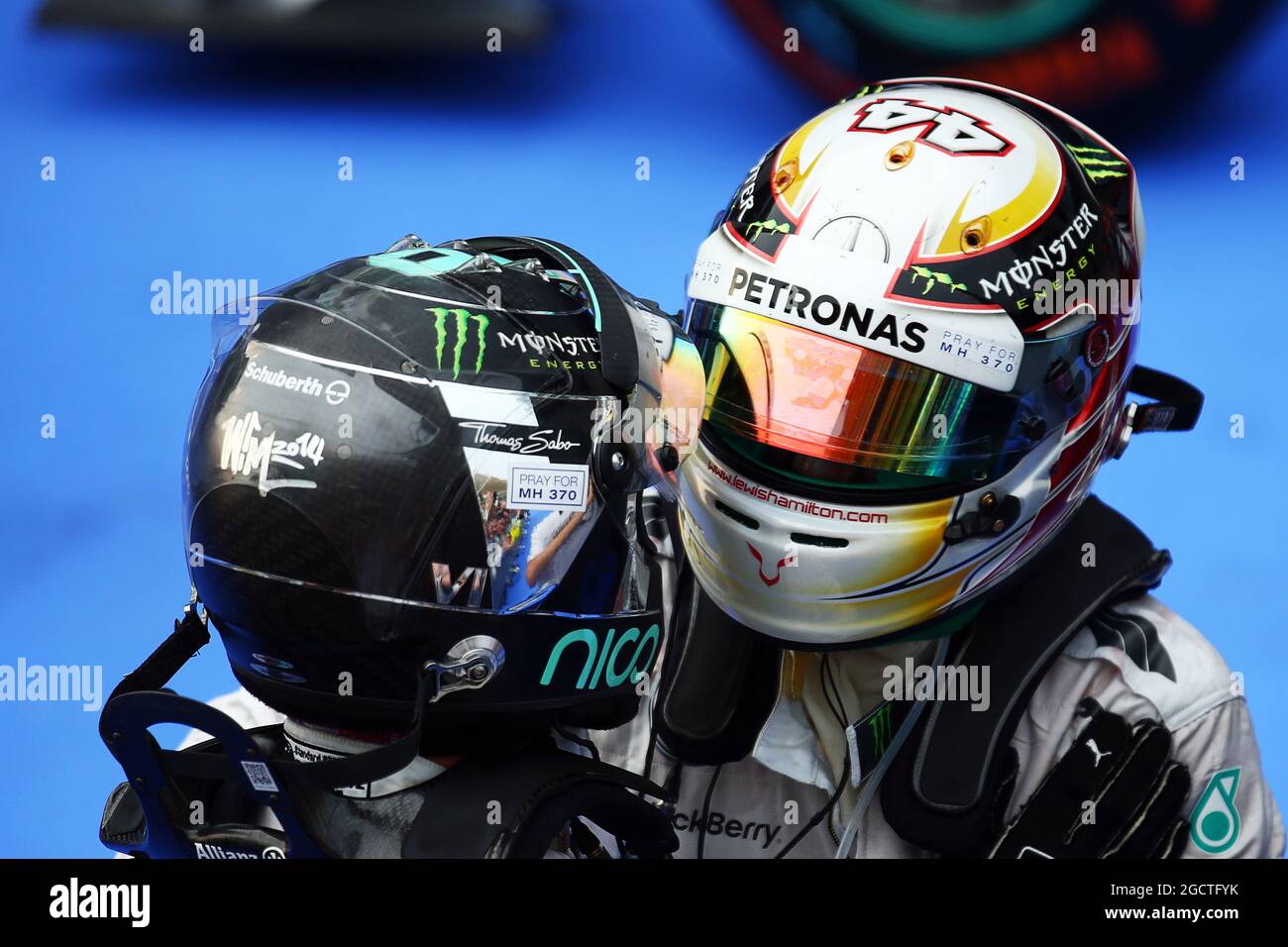 Mercedes amg f1 celebrates team mate race winner lewis hamilton hi-res ...