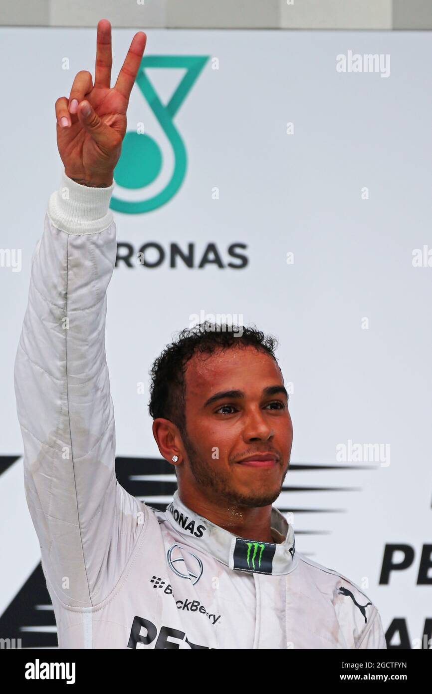Race winner Lewis Hamilton (GBR) Mercedes AMG F1 celebrates on the ...