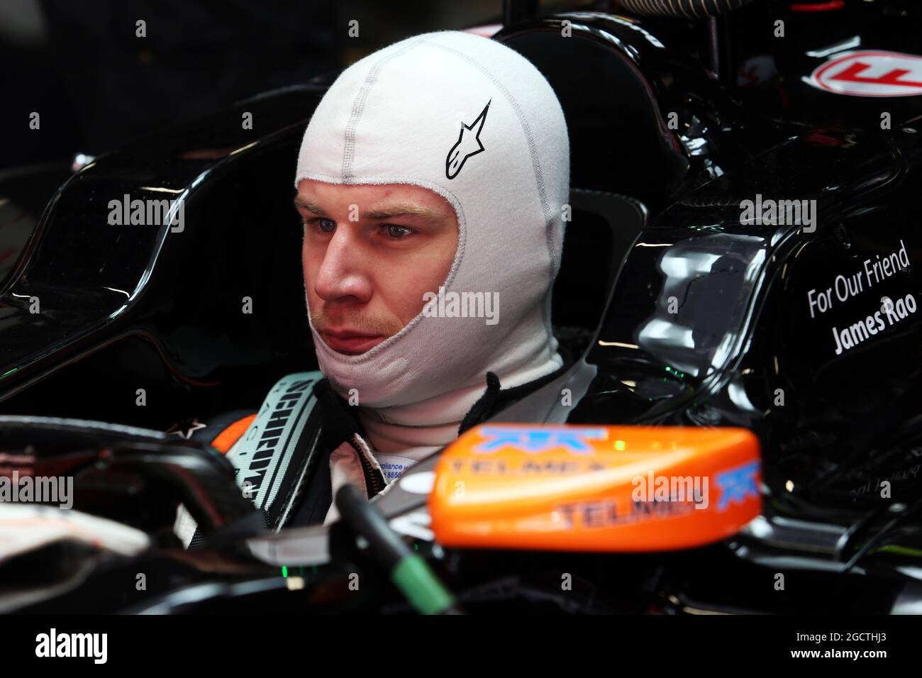 Force india f1 vjm07 carrying tribute to james rao hi-res stock ...