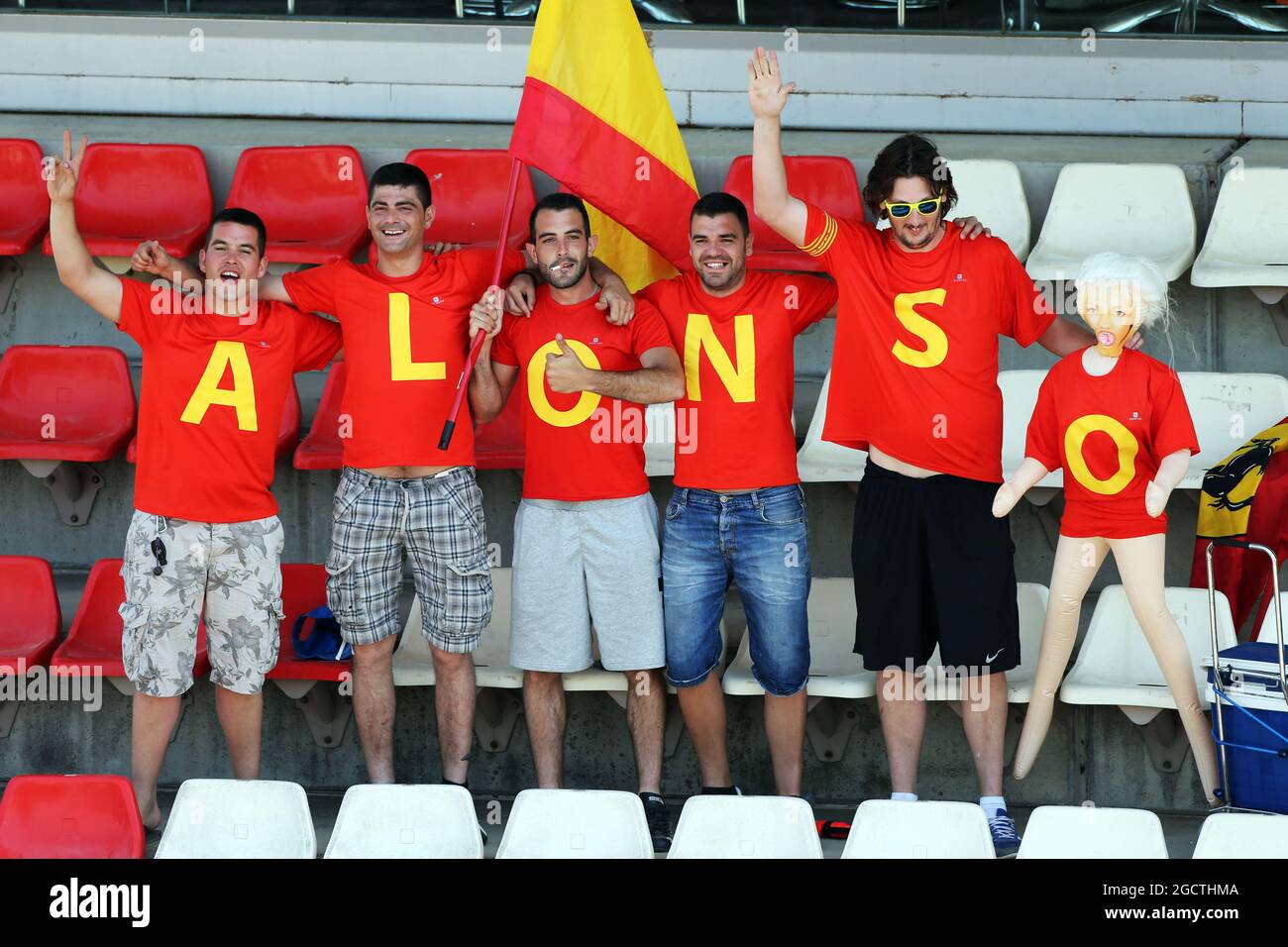 Fernando Alonso (ESP) Ferrari fans. Spanish Grand Prix, Friday 9th May ...