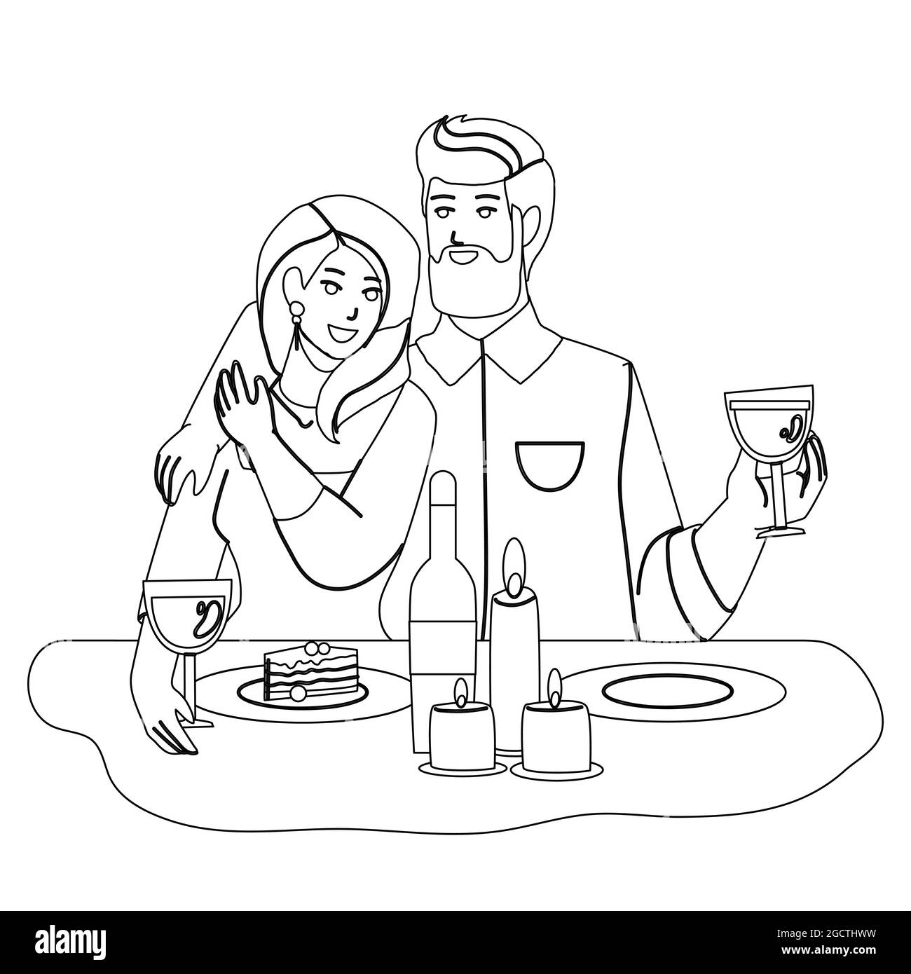 Happy family eating dining Black and White Stock Photos & Images - Alamy