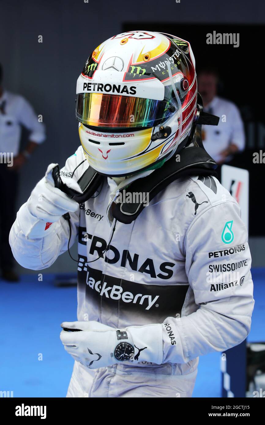 Lewis hamilton parc ferme 2014 hi-res stock photography and images - Alamy