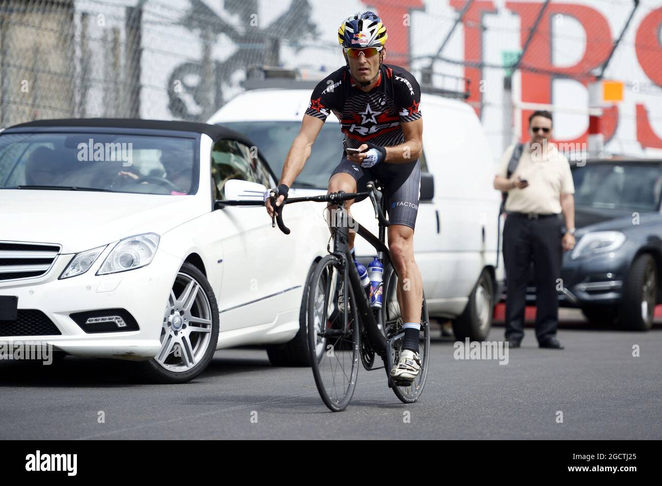 Mark Webber (AUS) WEC Porsche Team, cycles through Monaco. Monaco Grand ...