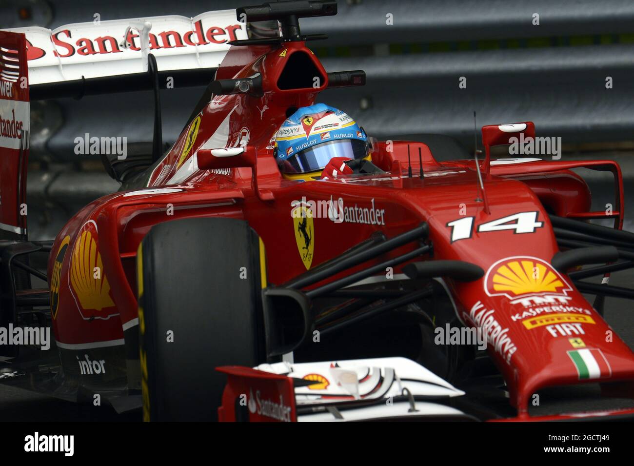 Fernando Alonso (ESP) Ferrari F14-T. Monaco Grand Prix, Thursday 22nd ...