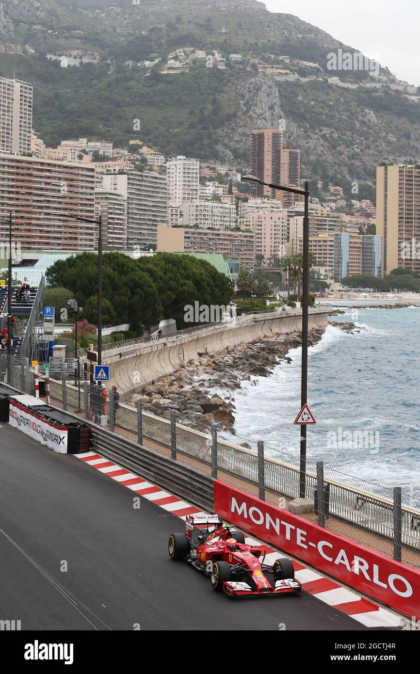 Kimi Raikkonen (FIN) Ferrari F14-T. Monaco Grand Prix, Thursday 22nd ...
