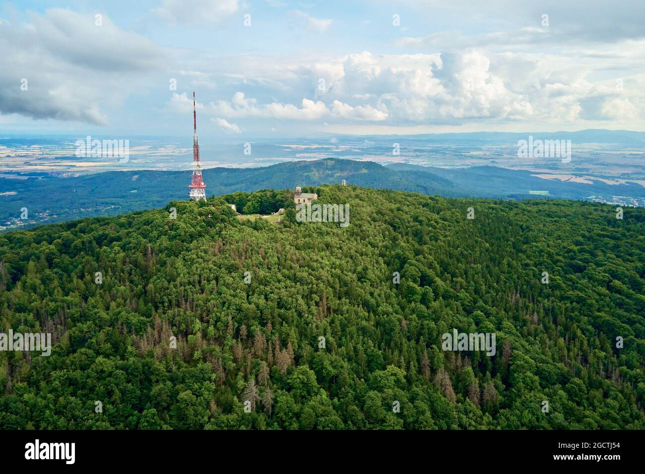 Aerial view sleza mountain near hi-res stock photography and images - Alamy