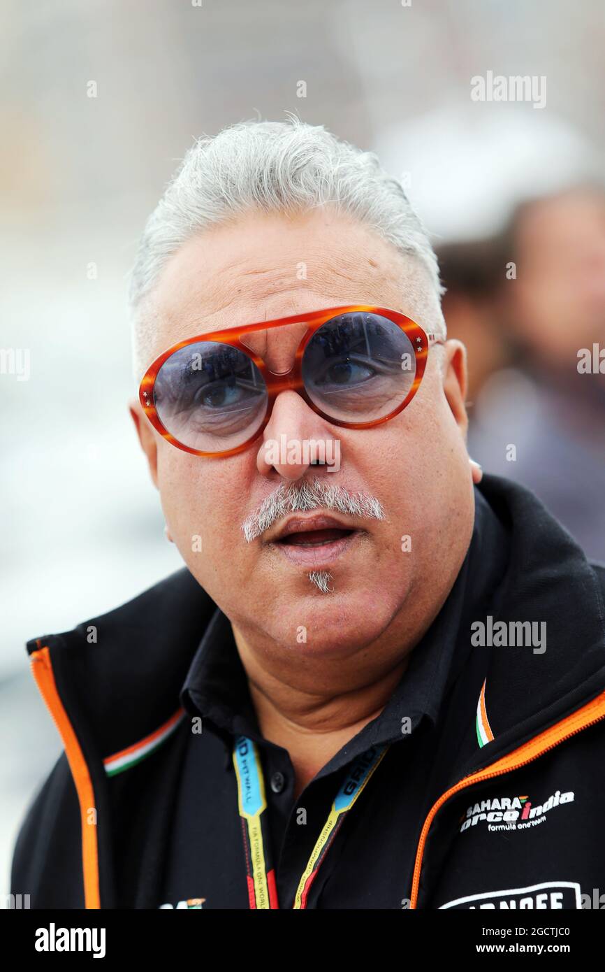 Dr. Vijay Mallya (IND) Sahara Force India F1 Team Owner. Monaco Grand ...