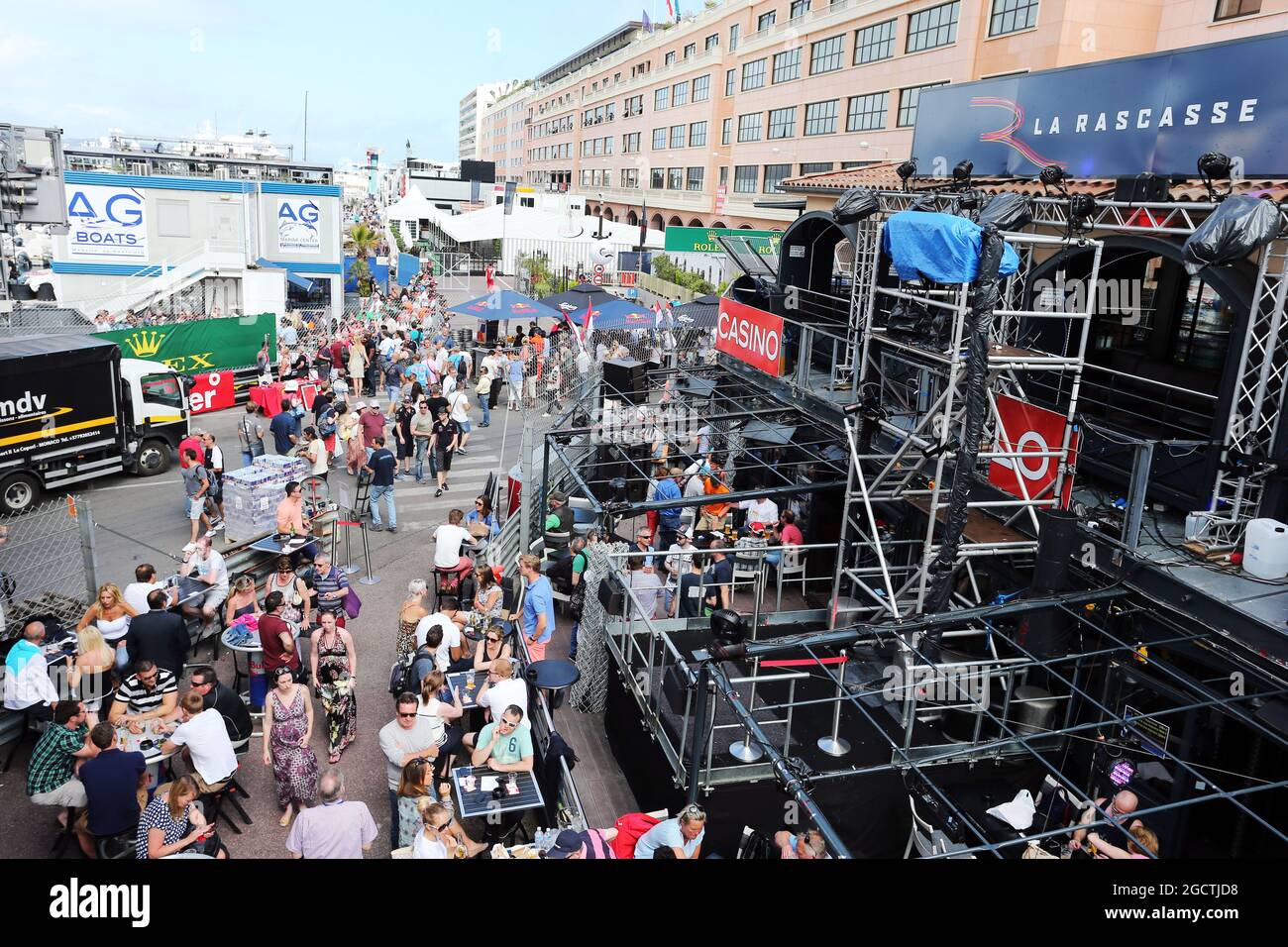 Fans at Rascasse. Monaco Grand Prix, Friday 23rd May 2014. Monte Carlo ...