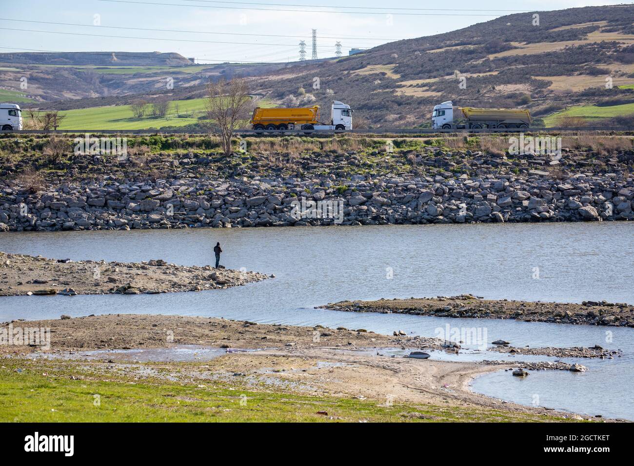 Located in the middle of the Istanbul Canal project, the Sazlibosna Dam ...
