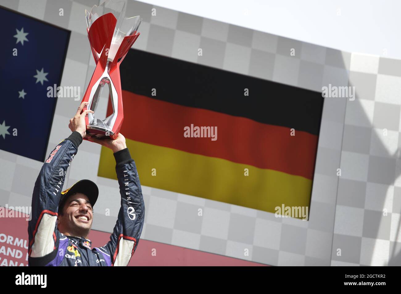 Race winner Daniel Ricciardo (AUS) Red Bull Racing celebrates on the ...