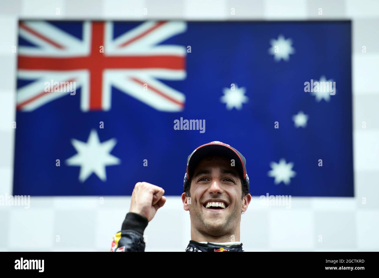 Race winner Daniel Ricciardo (AUS) Red Bull Racing celebrates on the ...