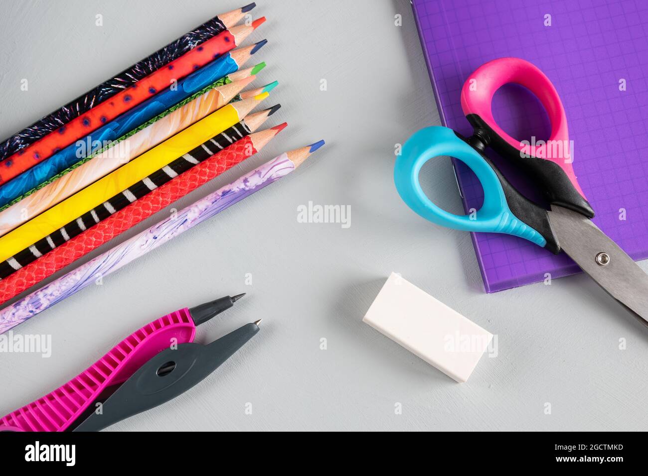 School supplies back to school Stock Photo - Alamy