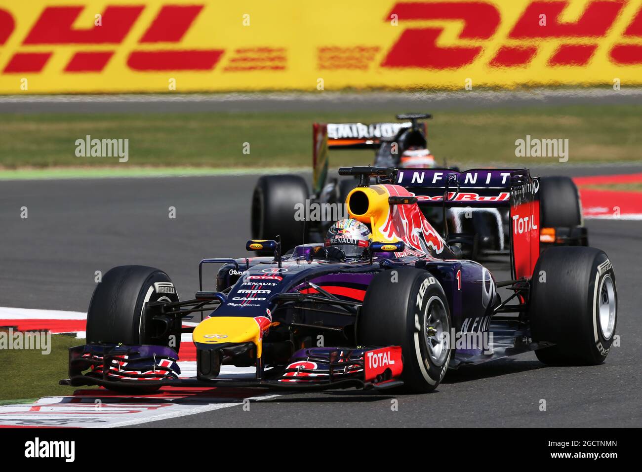 Sebastian Vettel (GER) Red Bull Racing RB10. British Grand Prix, Sunday ...