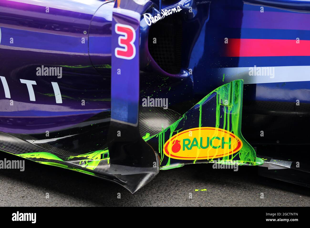 Flow vis paint on red bull racing rb10 sidepod hi-res stock photography ...