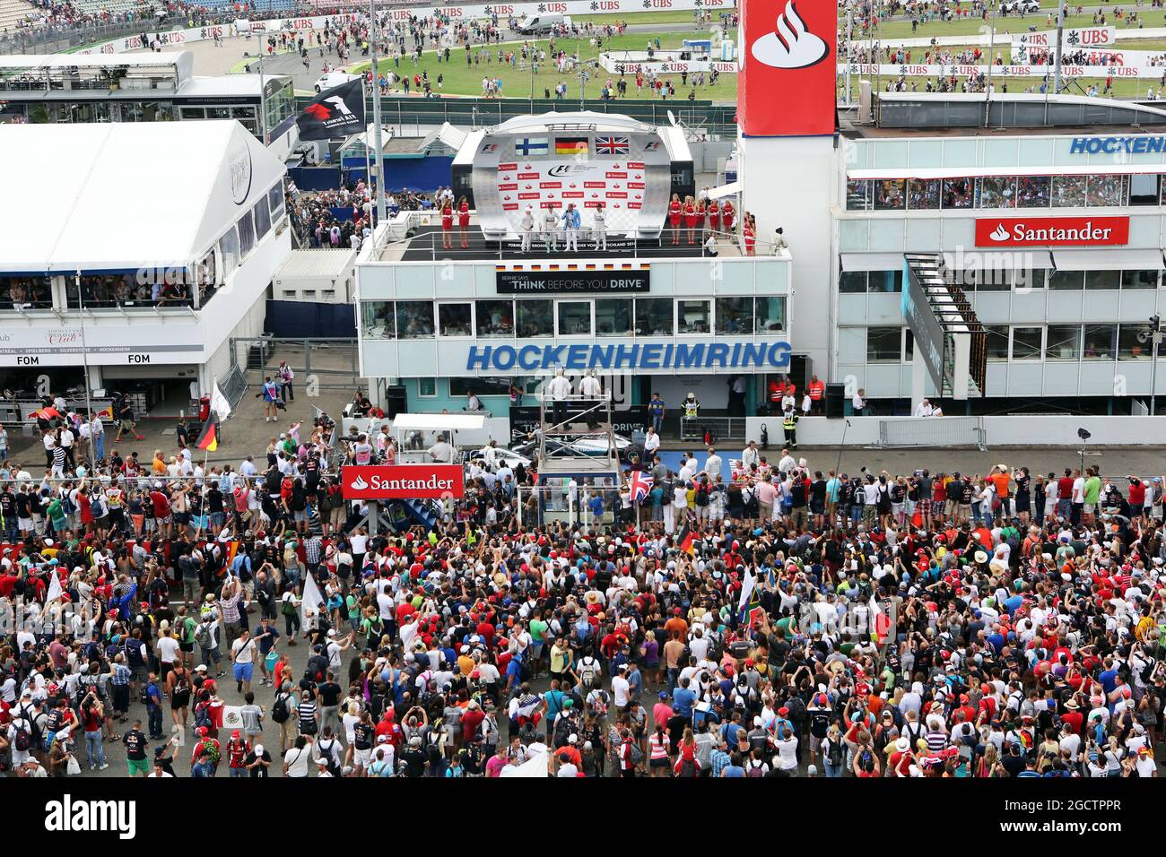 The crowd invade the circuit at the podium. German Grand Prix, Sunday ...