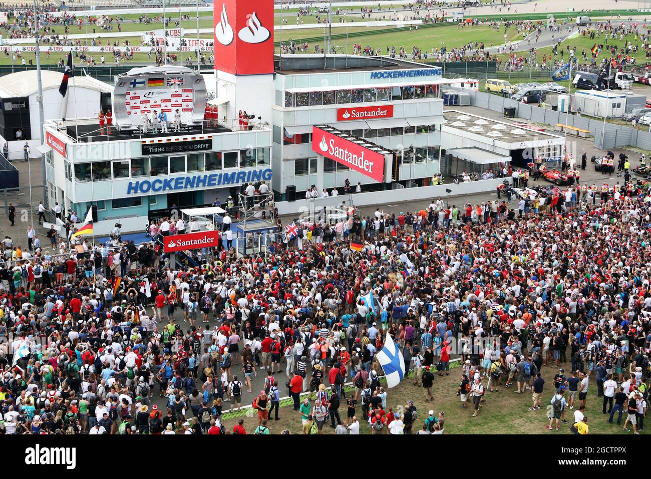 The crowd invade the circuit at the podium. German Grand Prix, Sunday ...