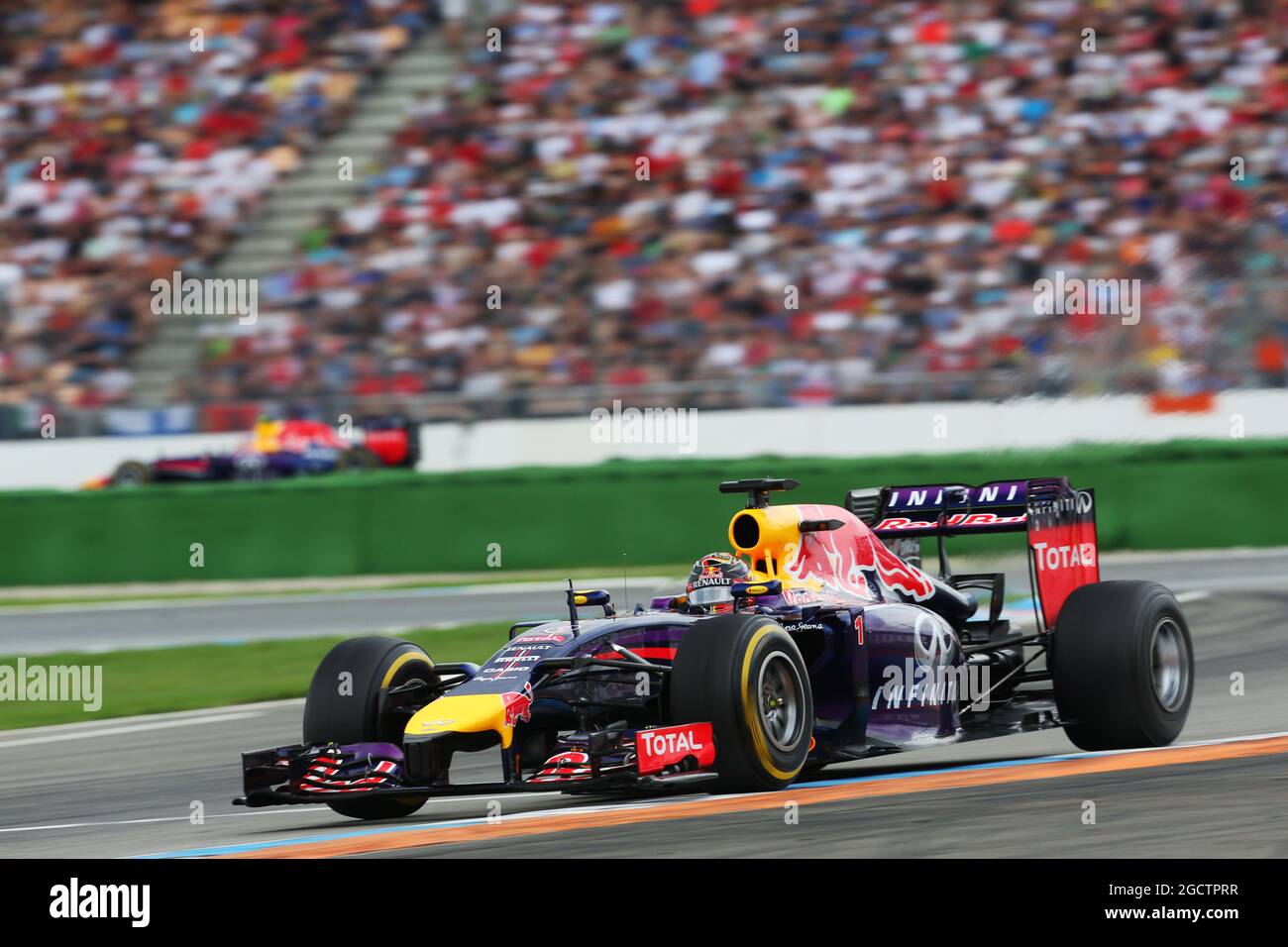Sebastian Vettel (GER) Red Bull Racing RB10. German Grand Prix, Sunday 20th July 2014 ...