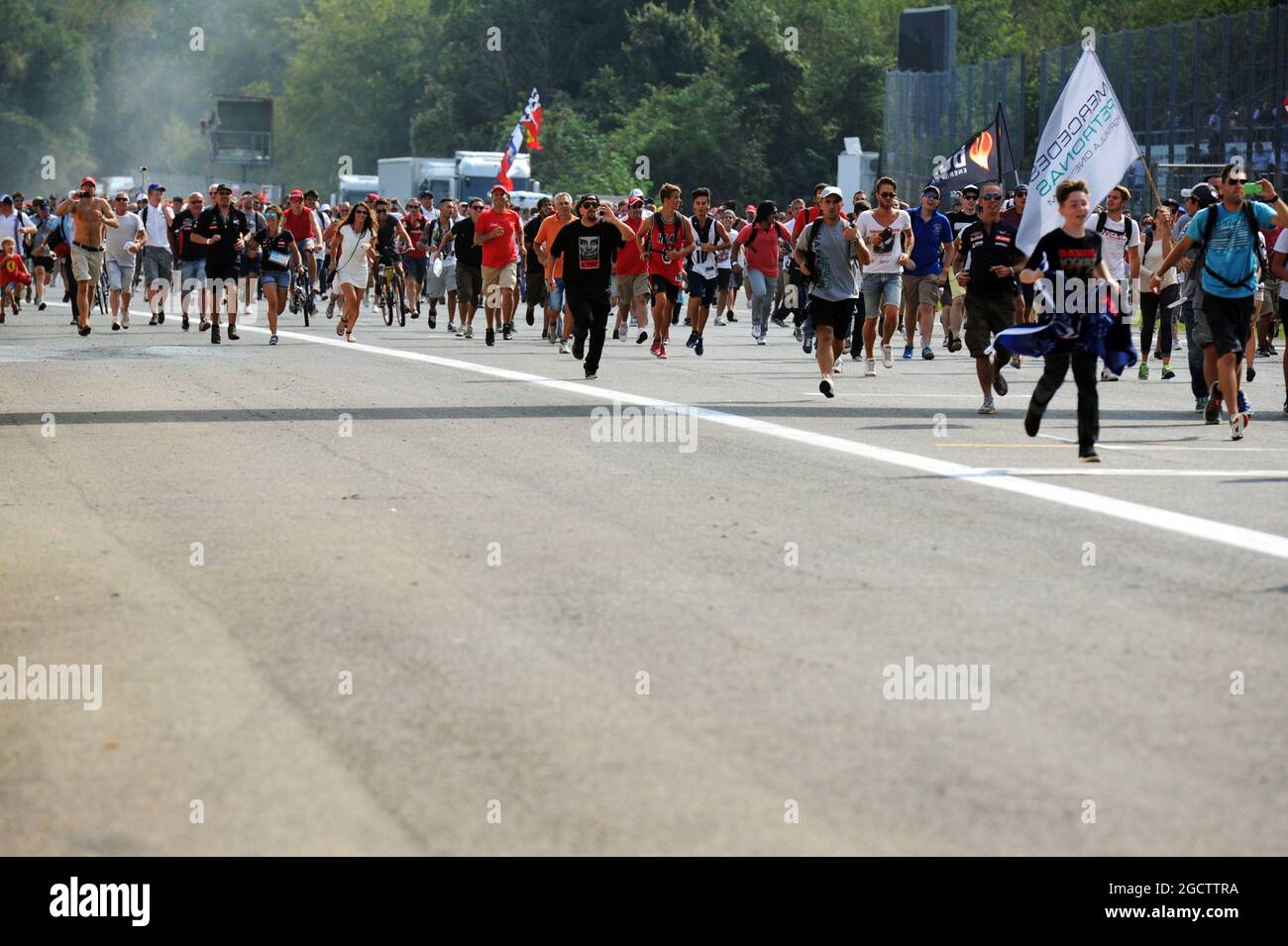 Fans invade podium after race hi-res stock photography and images - Alamy