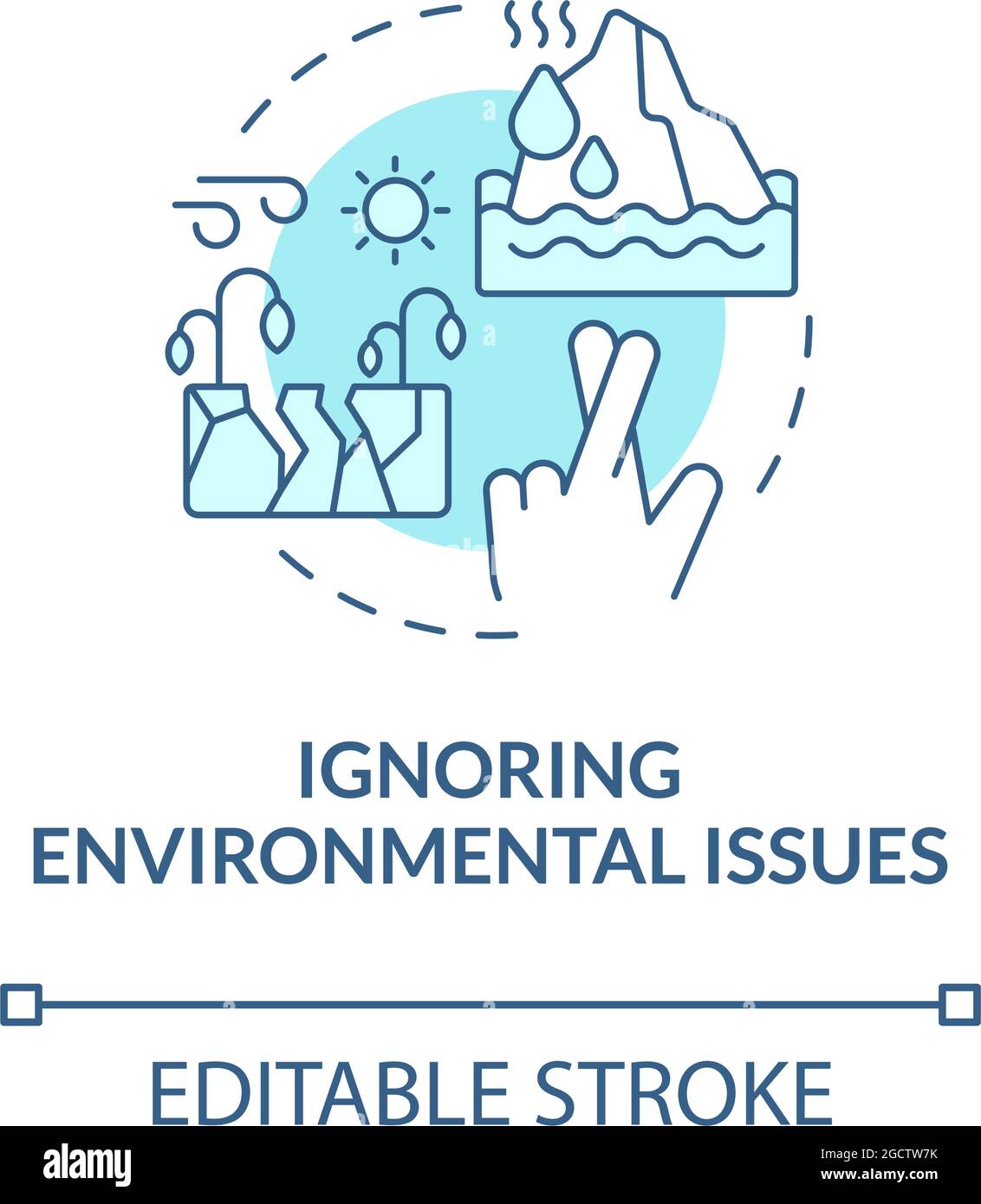 Environmental issue blue concept icon Stock Vector Image & Art - Alamy